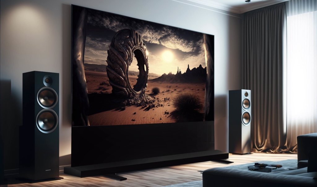 Floor Motorized Screen - Elunevision