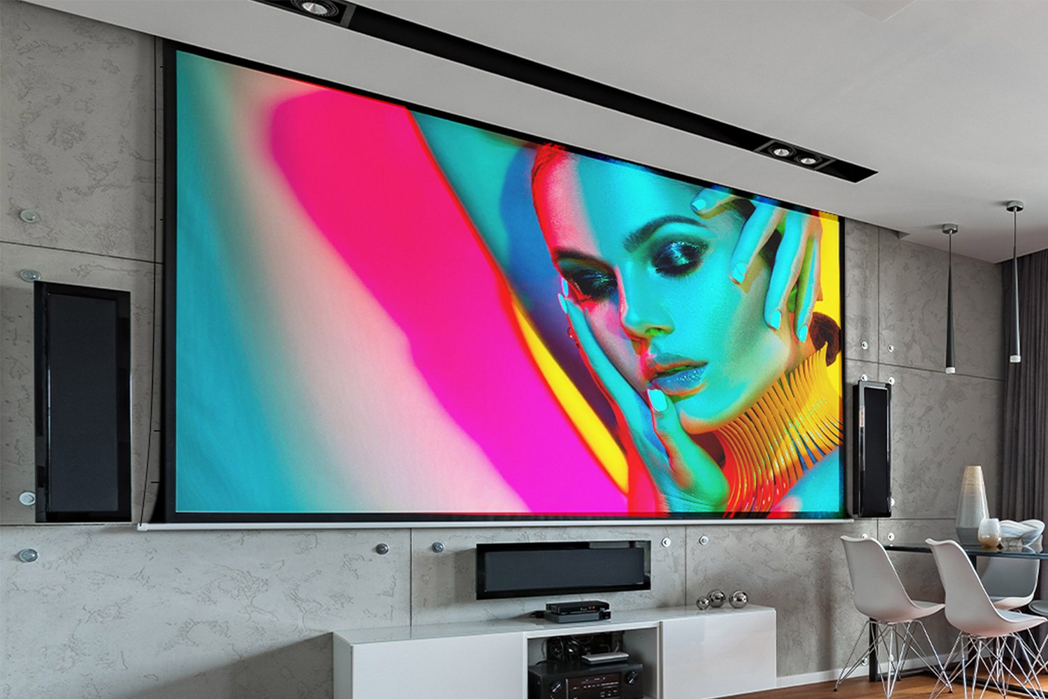 Reference EVO 8K In-ceiling Tab-Tensioned - Elunevision
